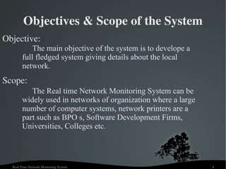 Real Time Network Monitoring System | ODP