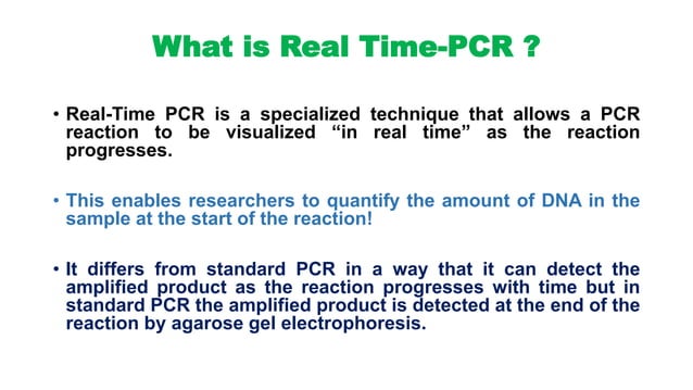 Real Time PCR | PPTX | Chemistry | Science