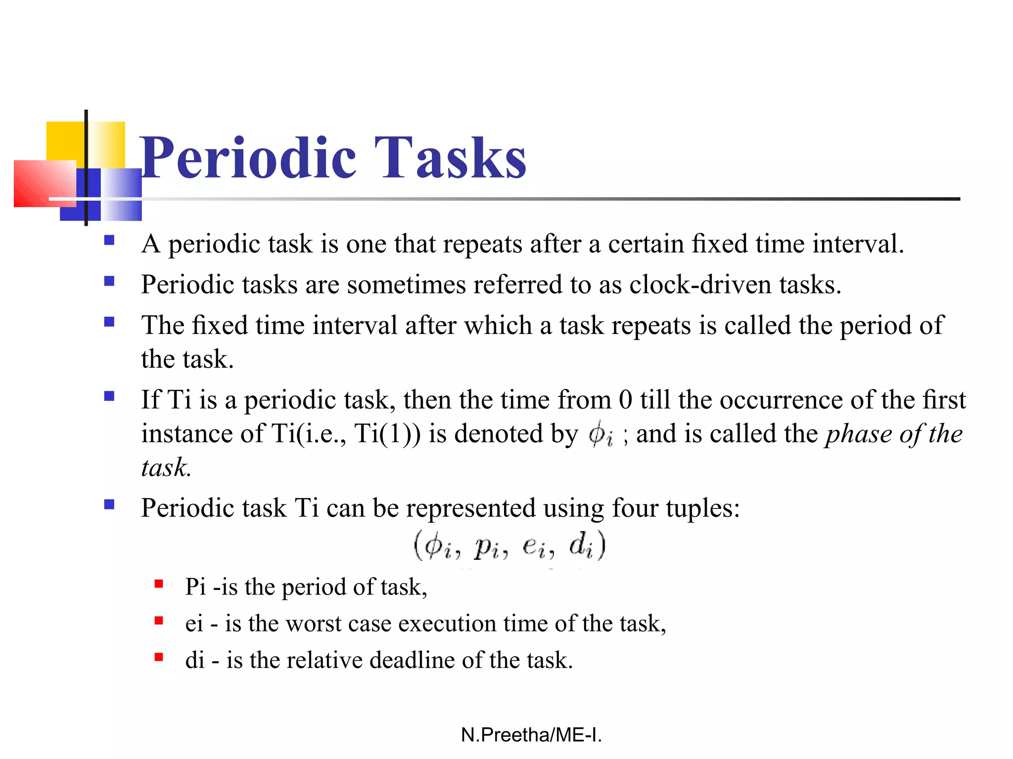 Real time scheduling - basic concepts | PPT