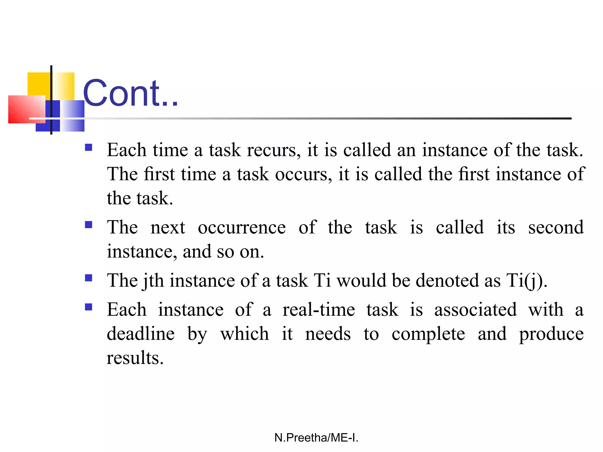 Real time scheduling - basic concepts | PPT