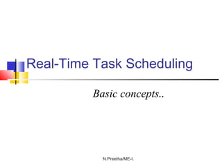 Real time scheduling - basic concepts | PPT