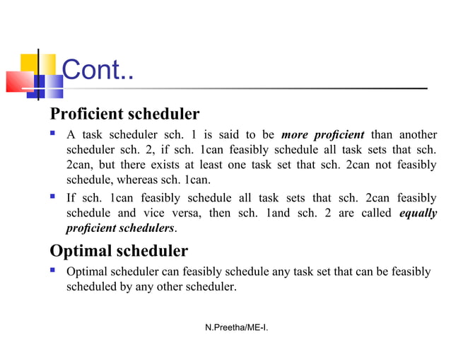 Real time scheduling - basic concepts | PPT