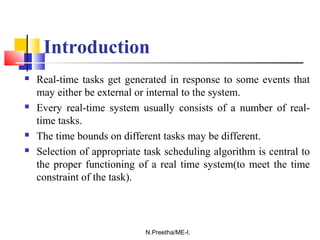 Real time scheduling - basic concepts | PPT