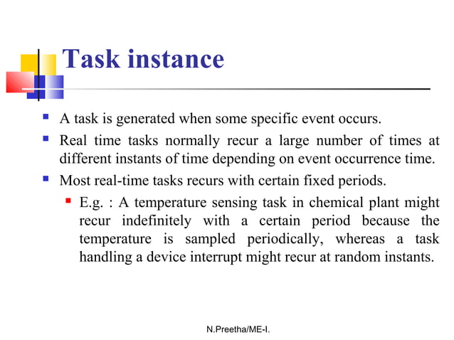 Real time scheduling - basic concepts | PPT