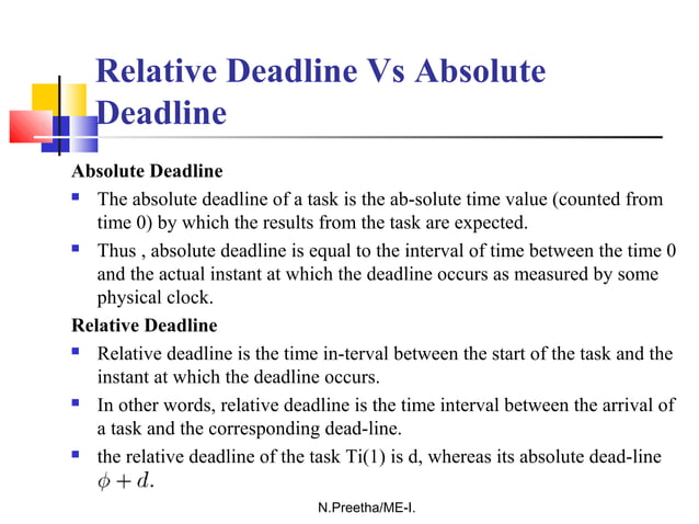 Real time scheduling - basic concepts | PPT