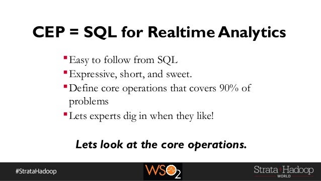 Scalable Realtime Analytics With Declarative Sql Like Complex Event P 6169
