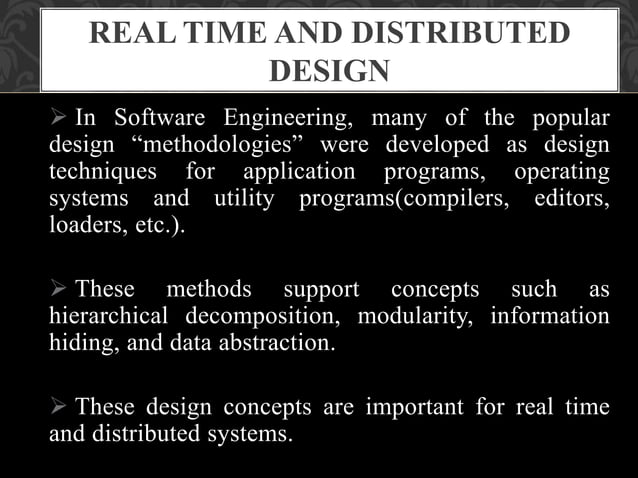 Real time and distributed design | PPTX
