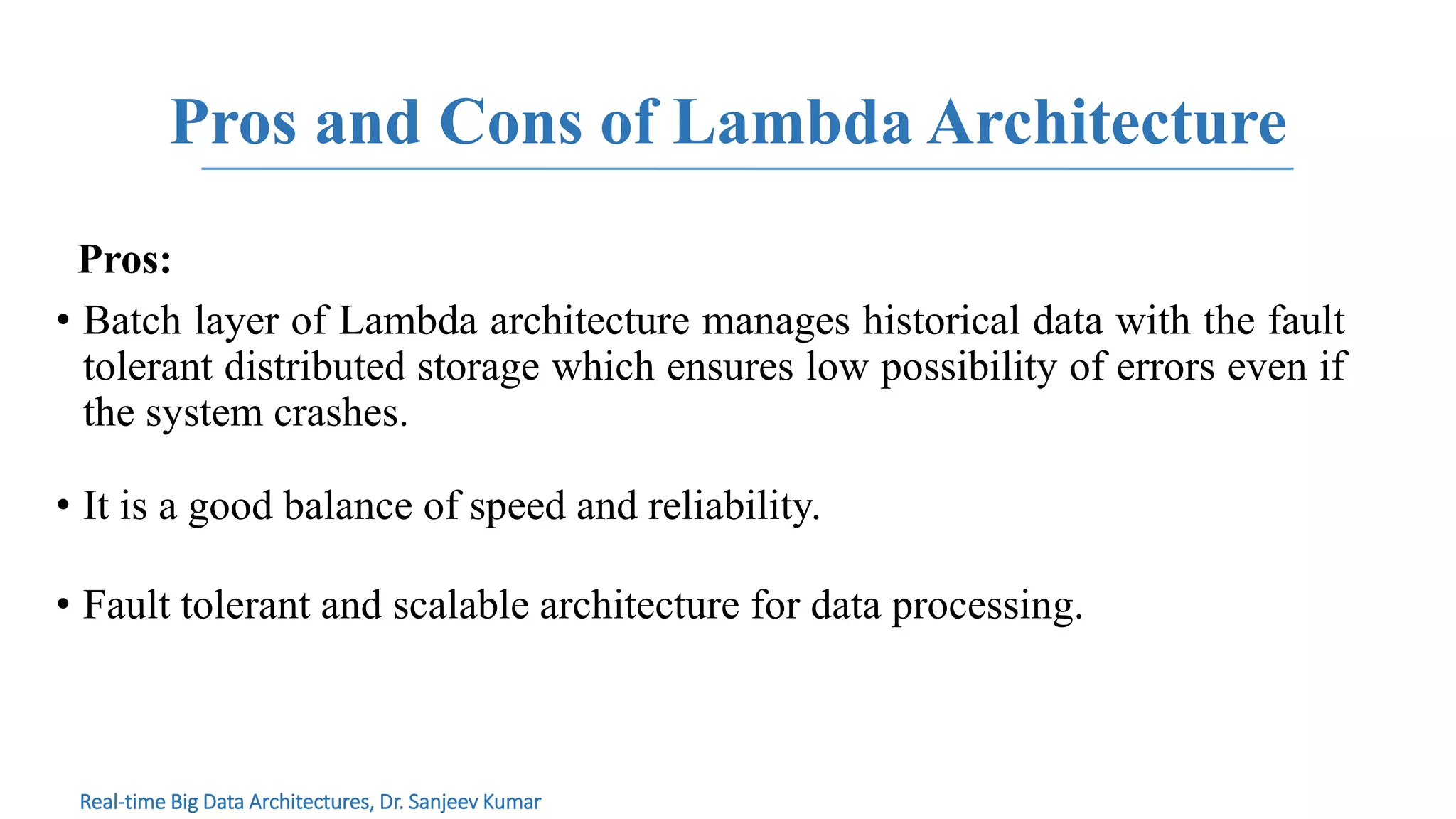 Real time architecture big data | PPTX