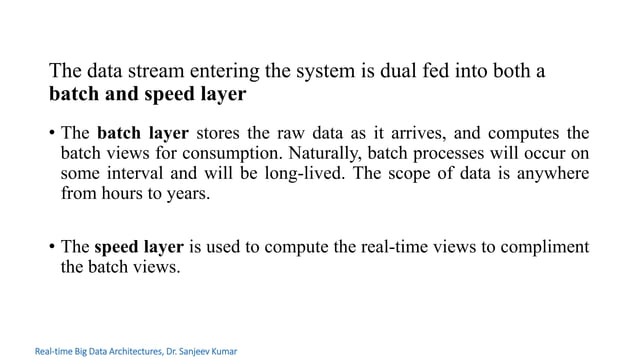 Real time architecture big data | PPTX