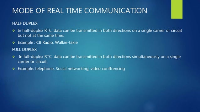 Real Time communication System | PPTX