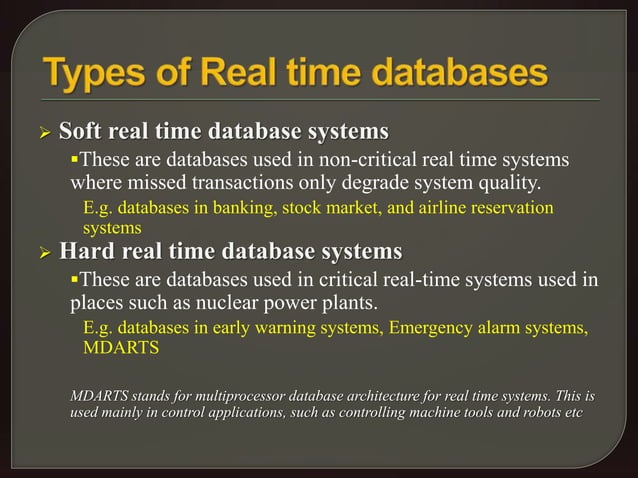 Real time databases | PPT