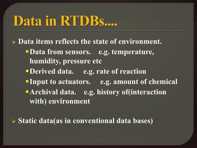 Real time databases | PPT