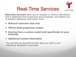 Real time data services | PPTX