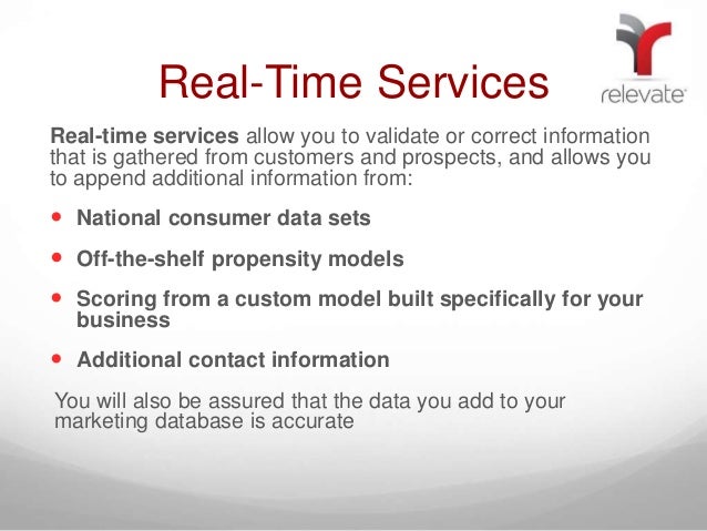 Real time data services