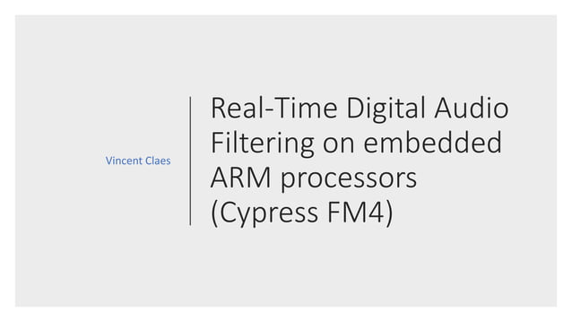 Real Time Filtering on Embedded ARM | PPT