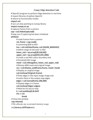 Real time Canny edge detection | PDF