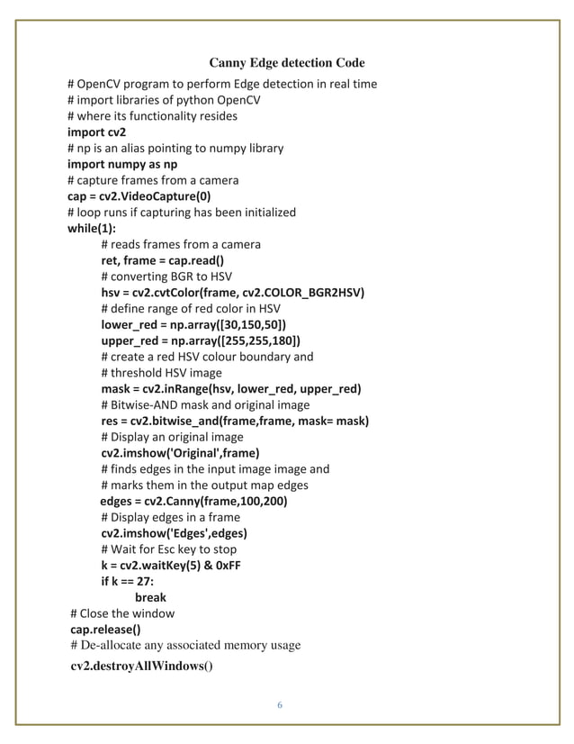Real time Canny edge detection | PDF