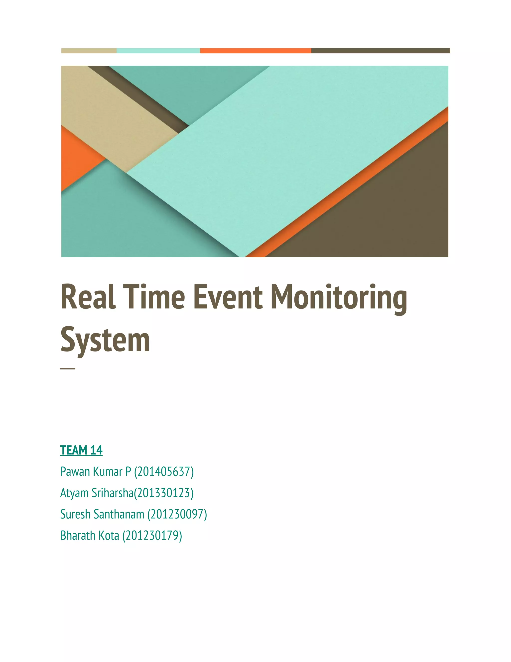 Real Timeeventmonitoringsystem1 Pdf Databases Computer Software And Applications