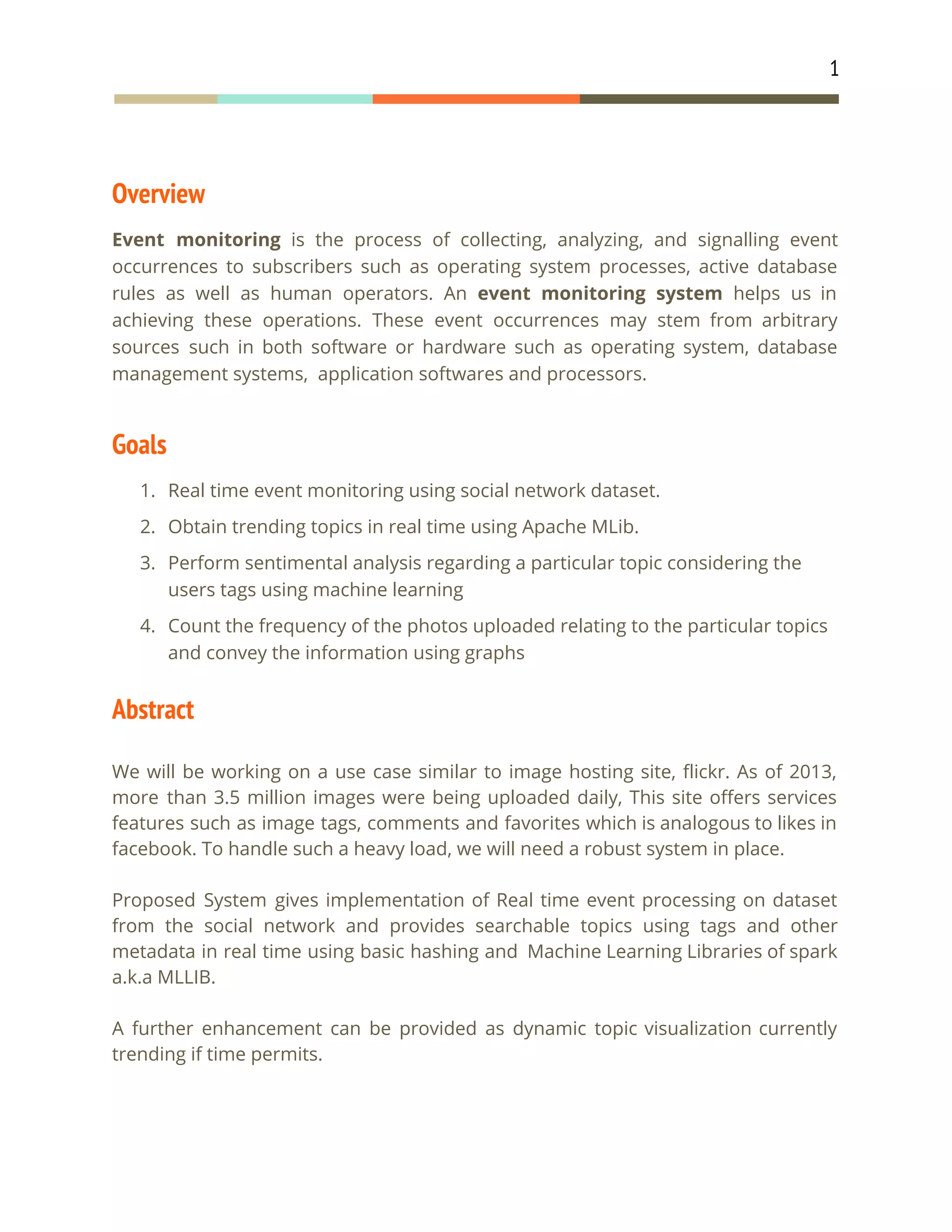 Real Timeeventmonitoringsystem1 Pdf Databases Computer Software And Applications