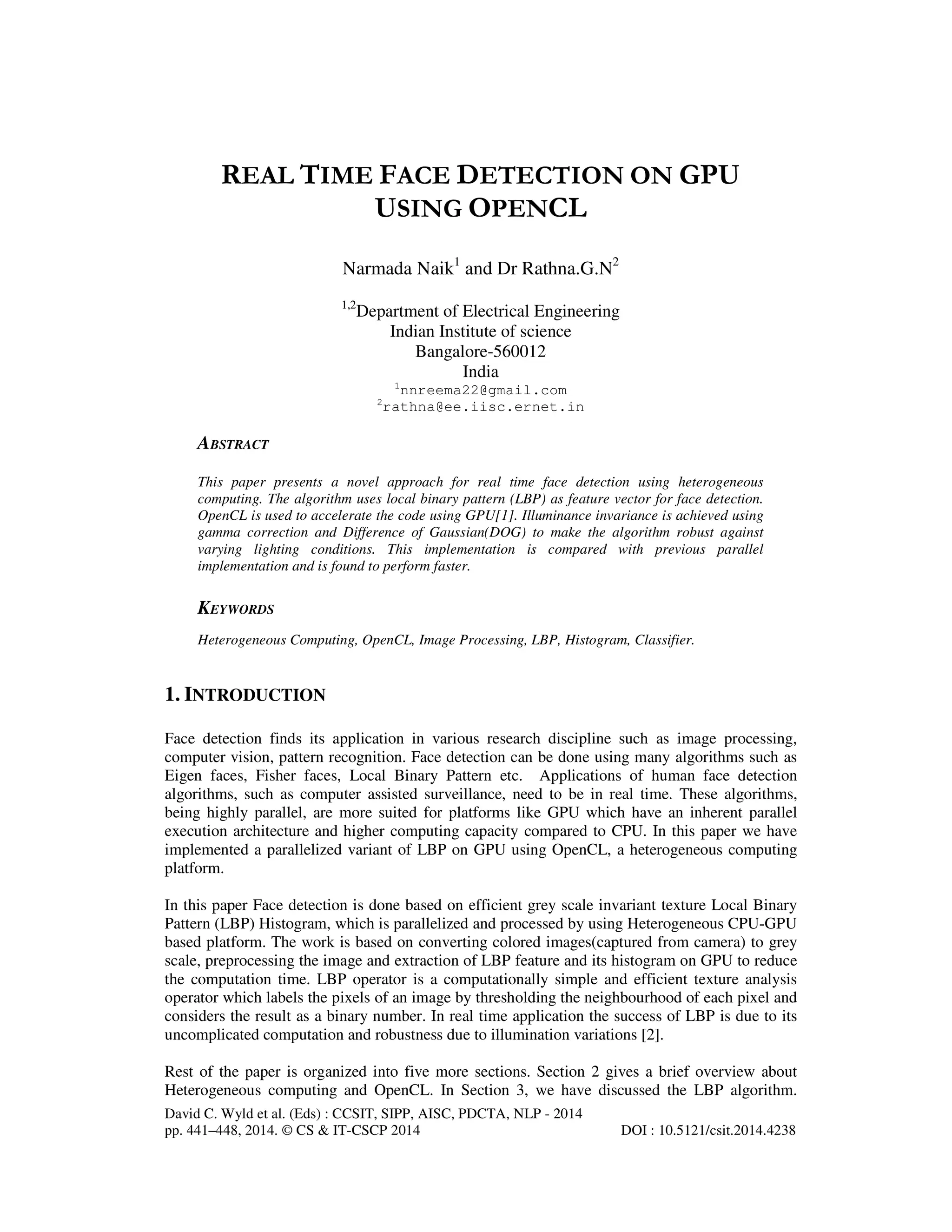 Real Time Face Detection on GPU Using OPENCL | PDF