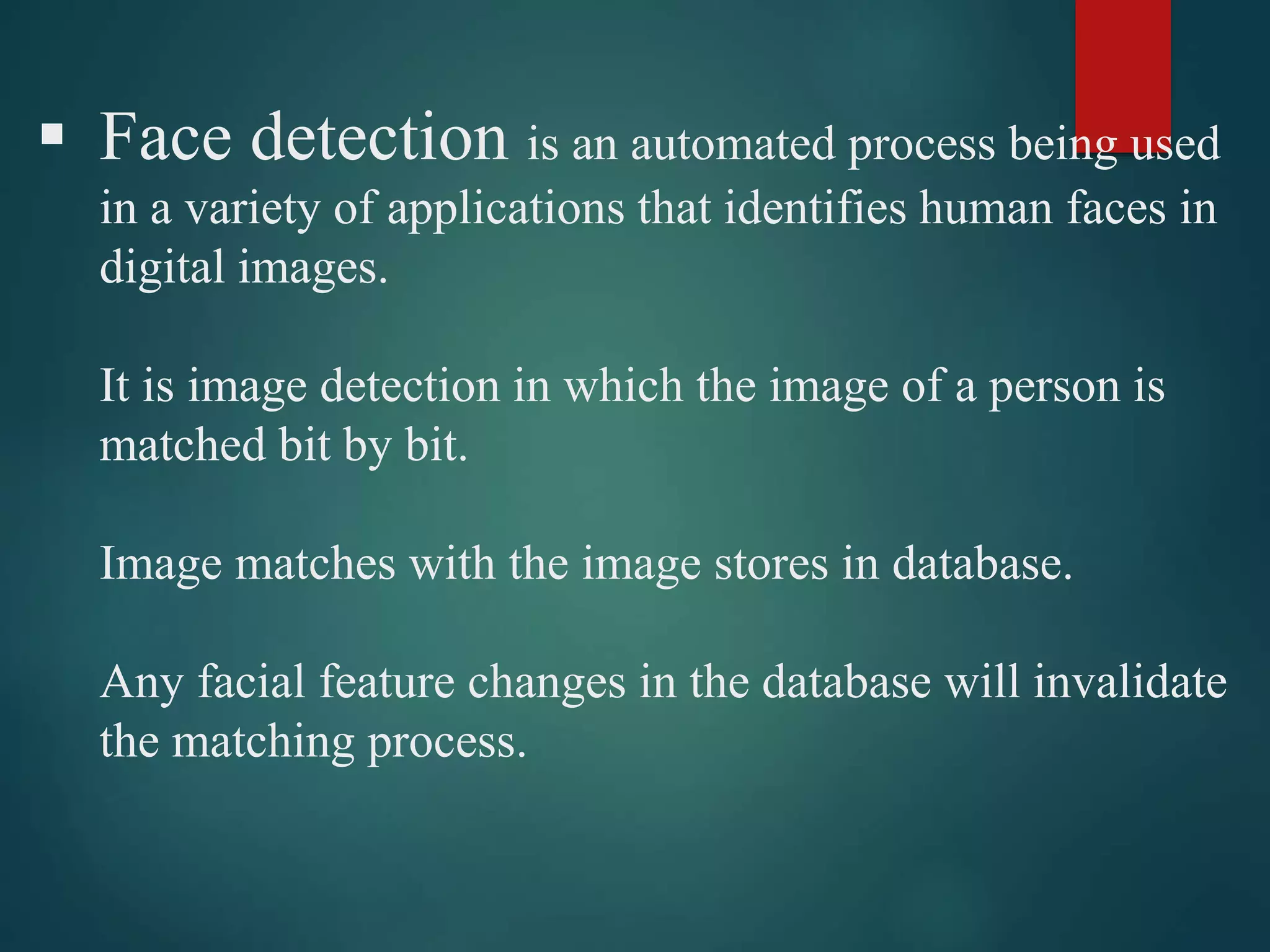 Real Time Face Detection | PPTX | Computing | Technology & Computing