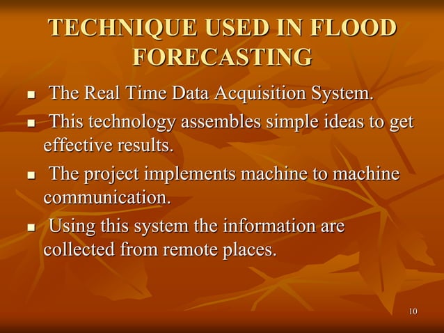 Real Time Flood Forecasting.ppt | Geography | Science