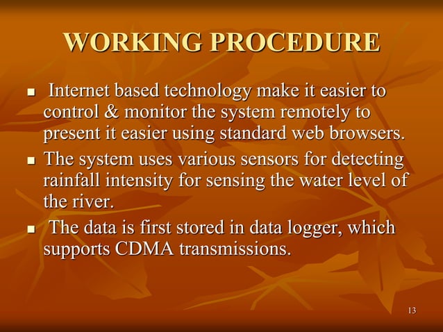 Real Time Flood Forecasting.ppt | Geography | Science