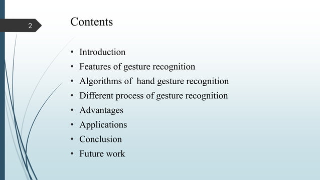 Real time gesture recognition | PPTX