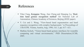 Real time gesture recognition | PPTX