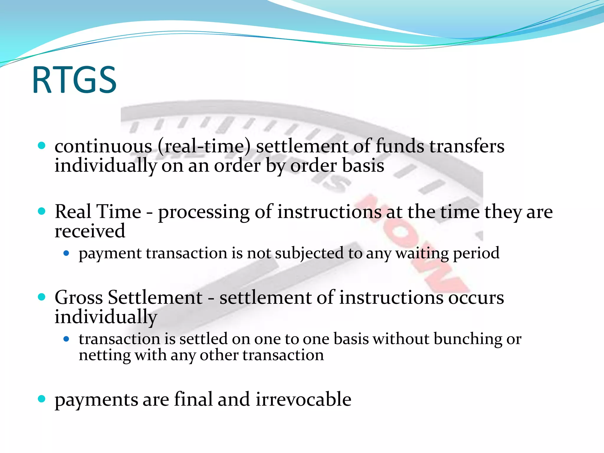 Real Time Gross Settlement | PPTX
