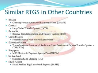 Real Time Gross Settlement | PPTX