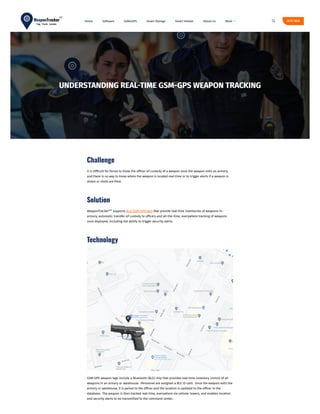 GPS-GSM Location Tracking of Weapons - WeaponTrackerIoT | PDF