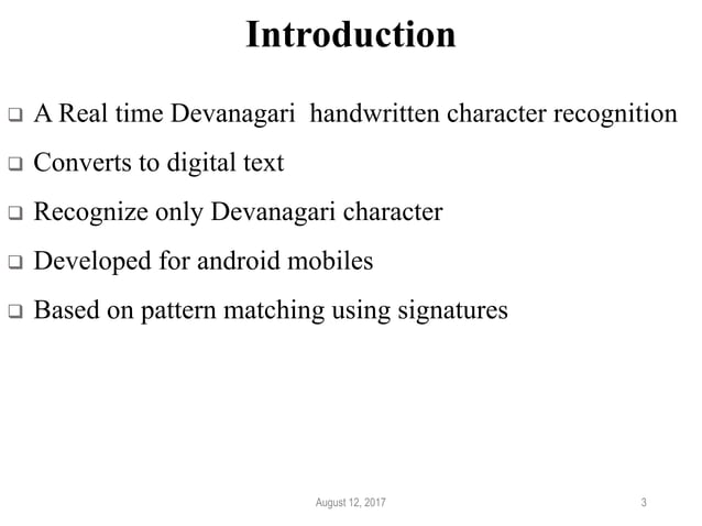 Real Time Handwritten Devanagari Character Recognition Ppt
