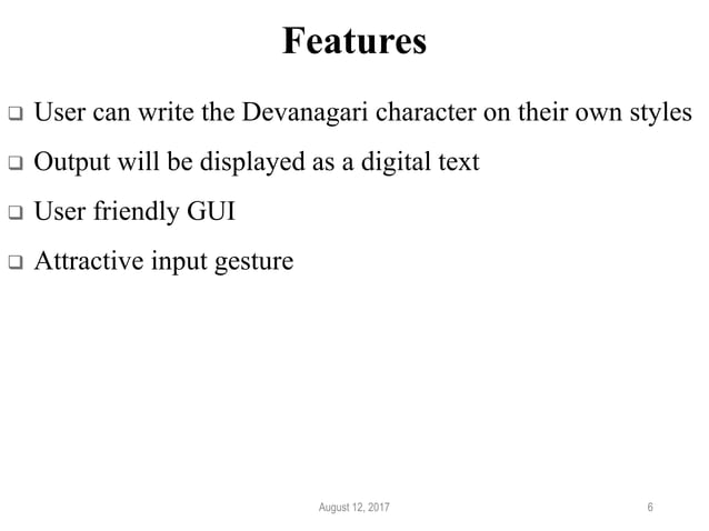 Real Time Handwritten Devanagari Character Recognition Ppt