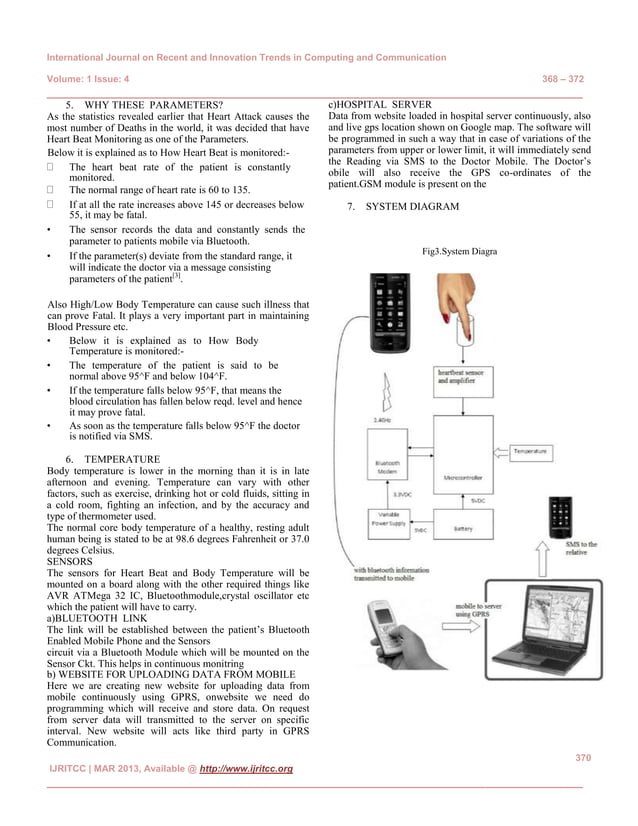 Real time health monitoring using gprs technology | PDF