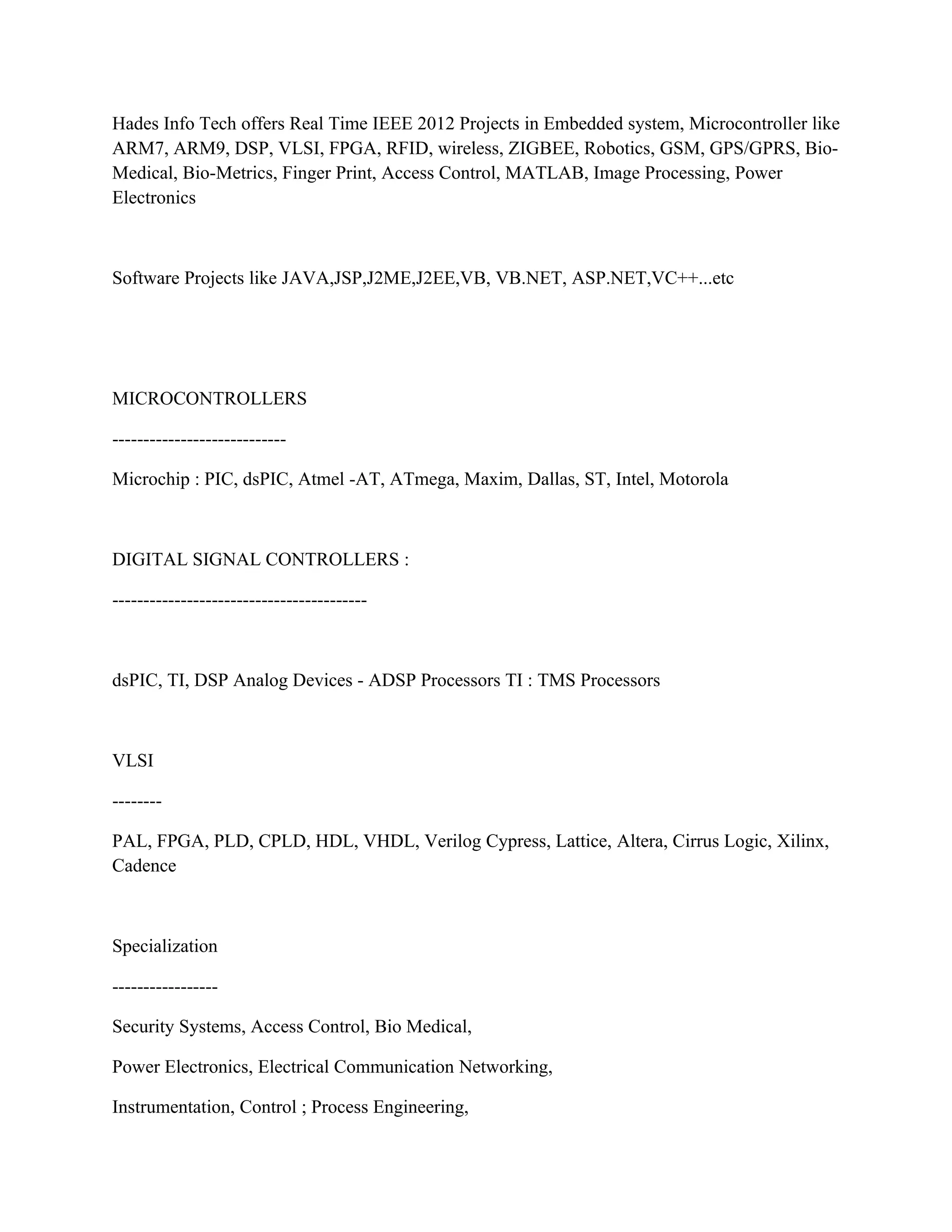 Real time ieee 2012 projects @ hades info tech | PDF