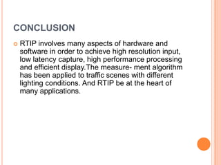 Realtimeimageprocessing | PPTX | Operating Systems | Computer Software and Applications