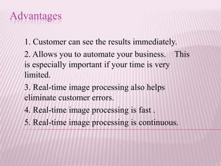 Real time image processing ppt | PPTX