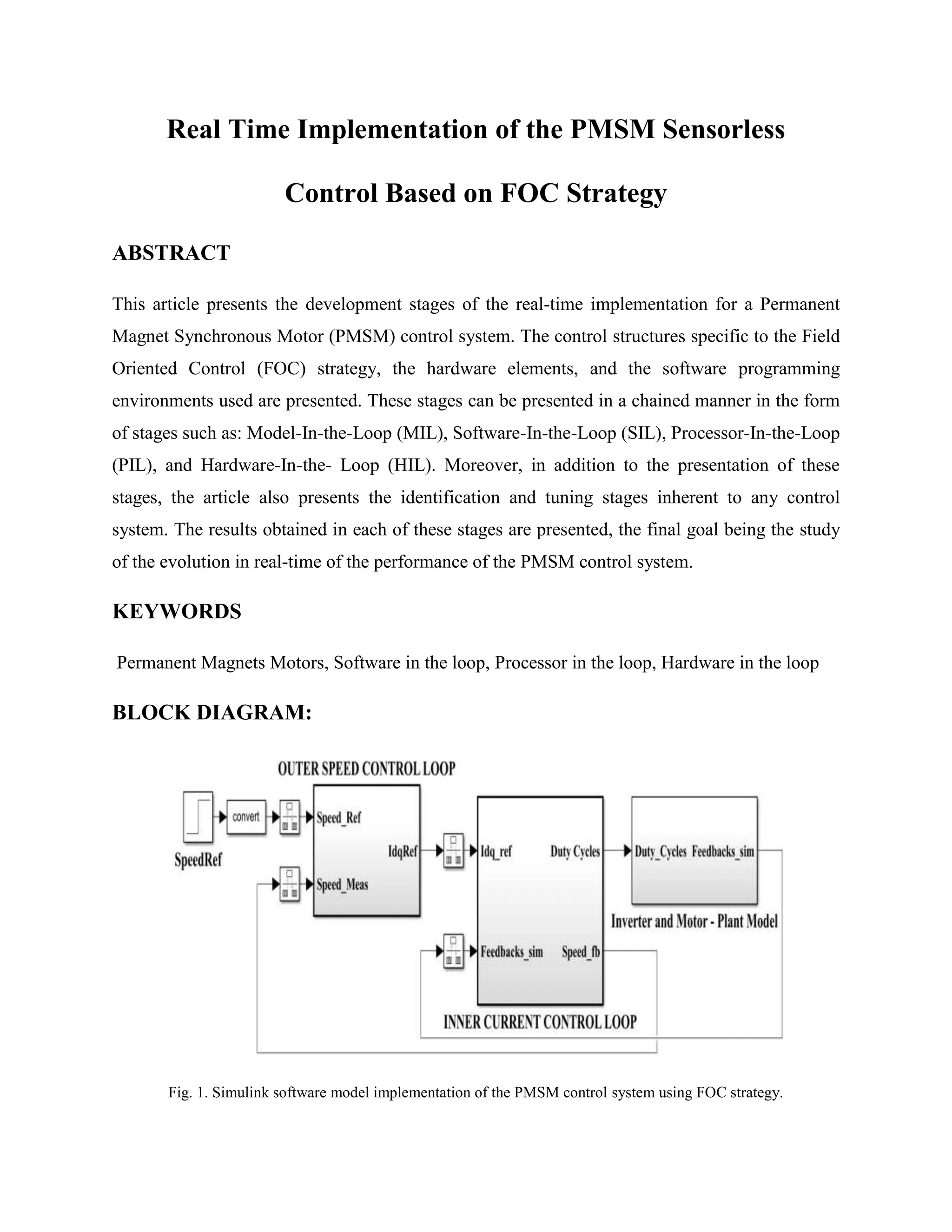 Real Time Implementation of the PMSM Sensorless.docx