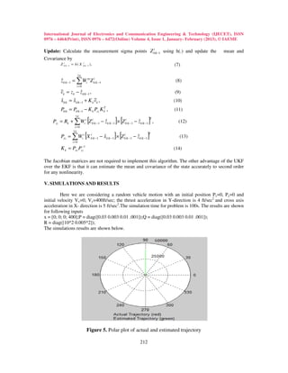 Real time implementation of unscented kalman filter for target tracking | PDF