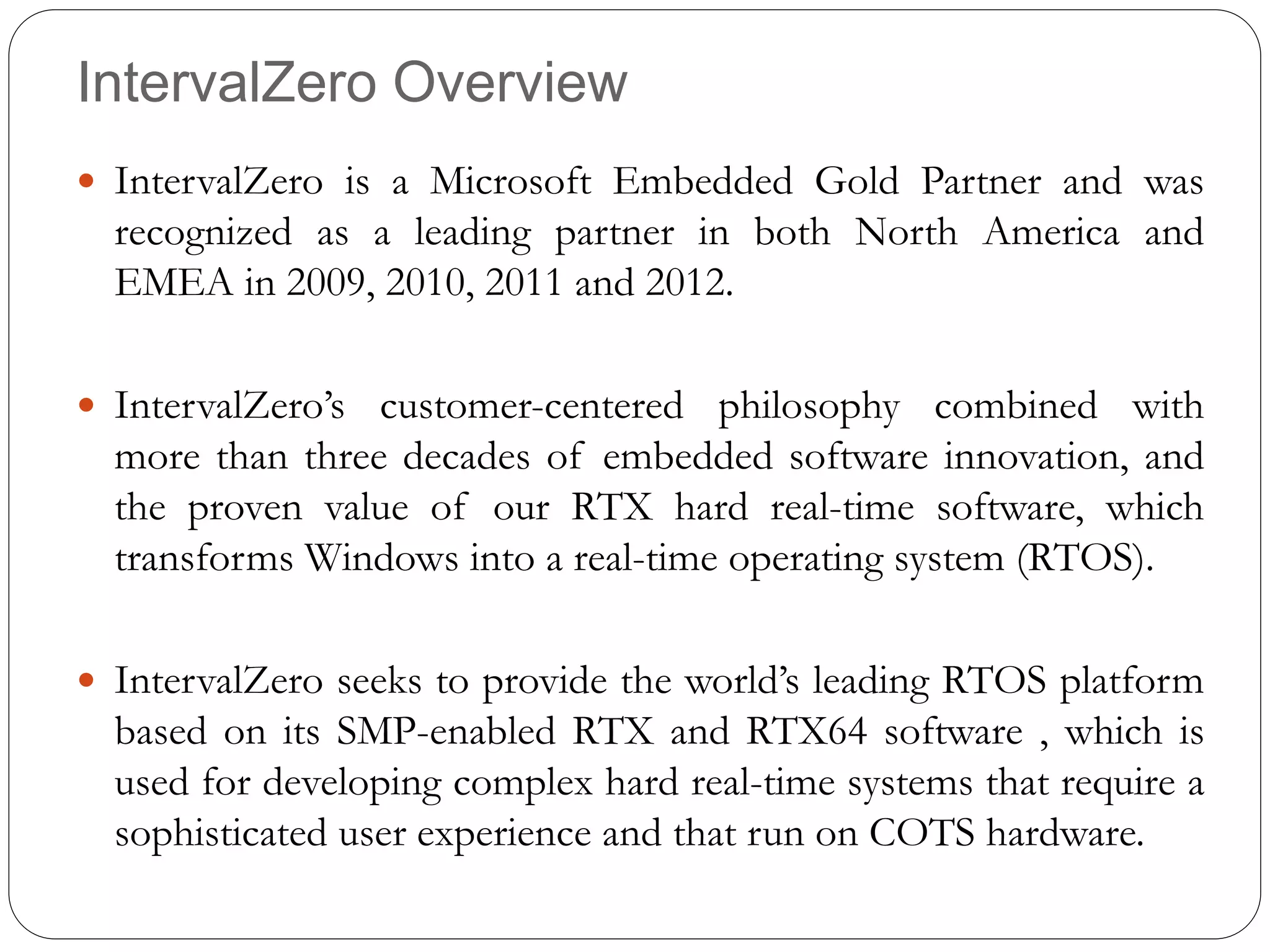 RTX64 and RTX: Real-Time Operating System | PPTX