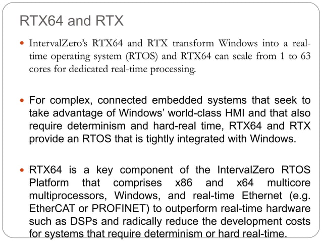 RTX64 and RTX: Real-Time Operating System | PPT