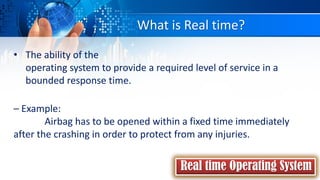 Real time operating system | PDF | Operating Systems | Computer ...