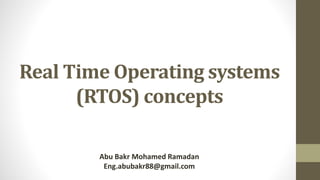 Real time operating systems (rtos) concepts 1 | PPTX