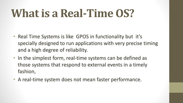 Real Time Operating Systems Rtos Concepts 1 Ppt