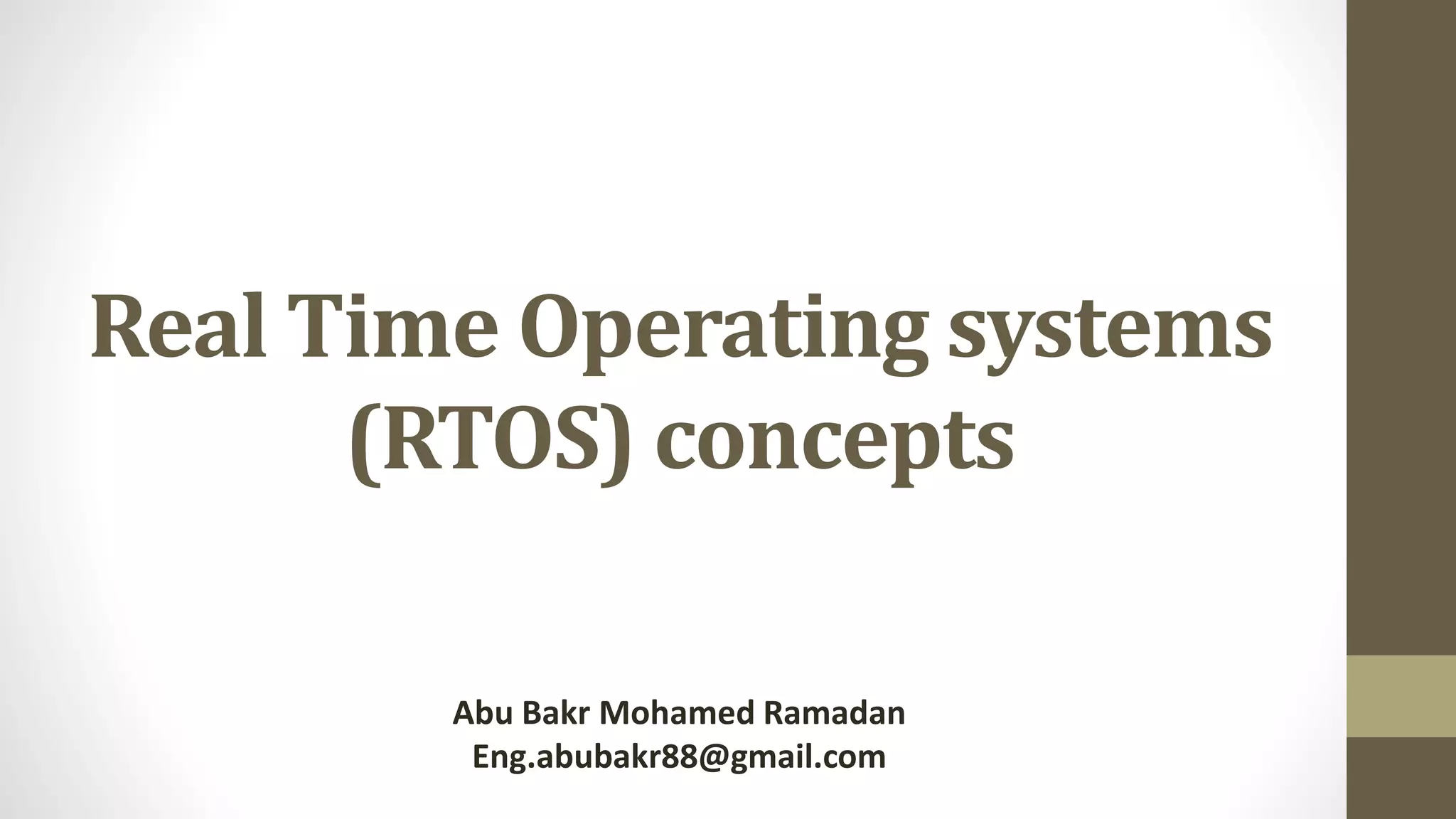 Real time operating systems (rtos) concepts 3 | PPTX | Operating Systems | Computer Software and ...