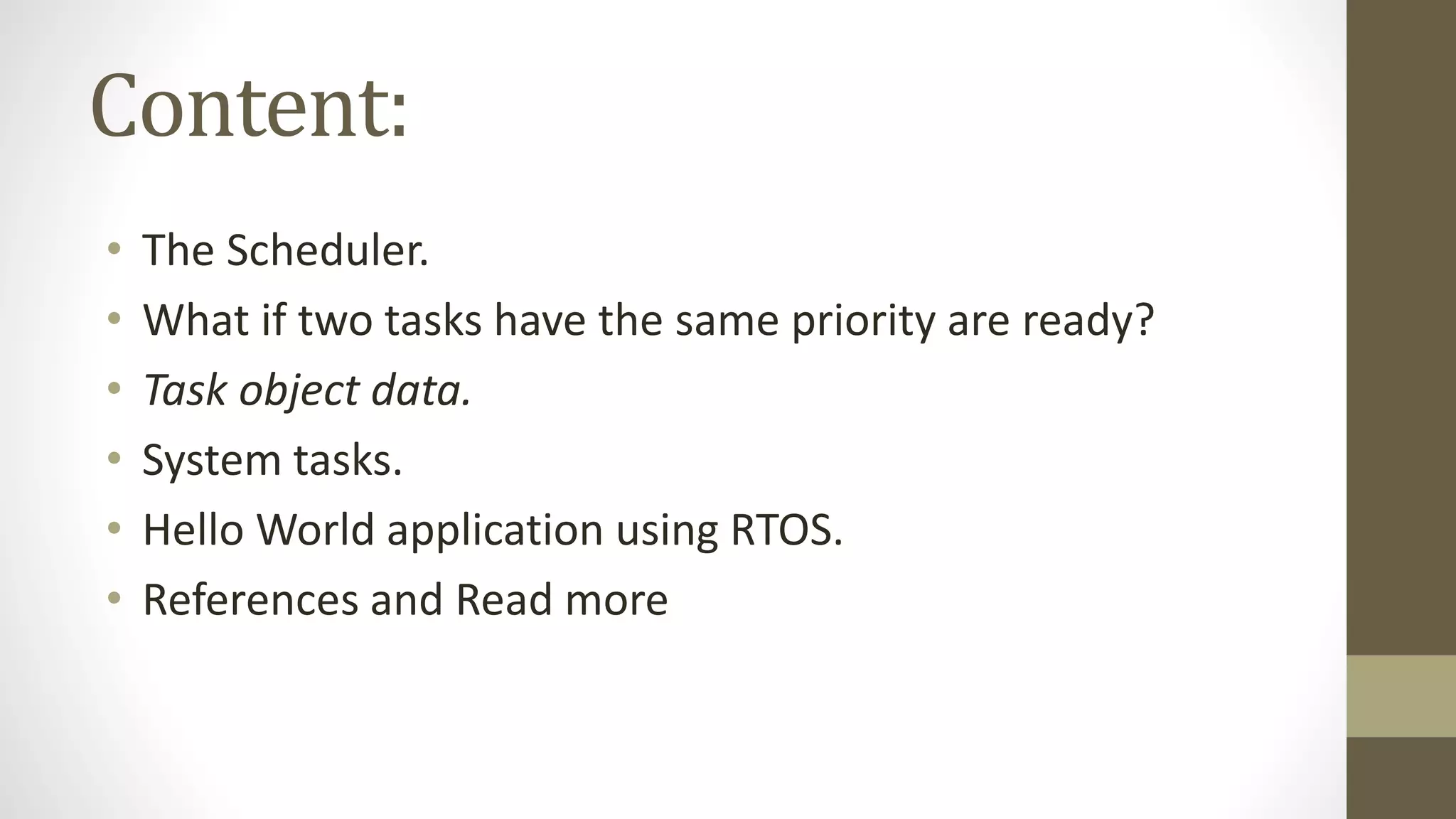 Real time operating systems (rtos) concepts 4 | PPTX