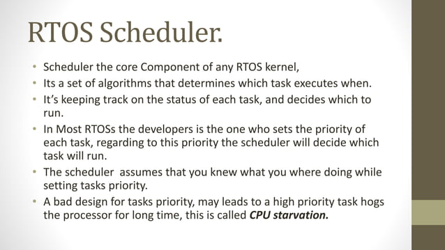 Real time operating systems (rtos) concepts 4 | PPTX