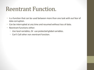 Real time operating systems (rtos) concepts 5 | PPTX