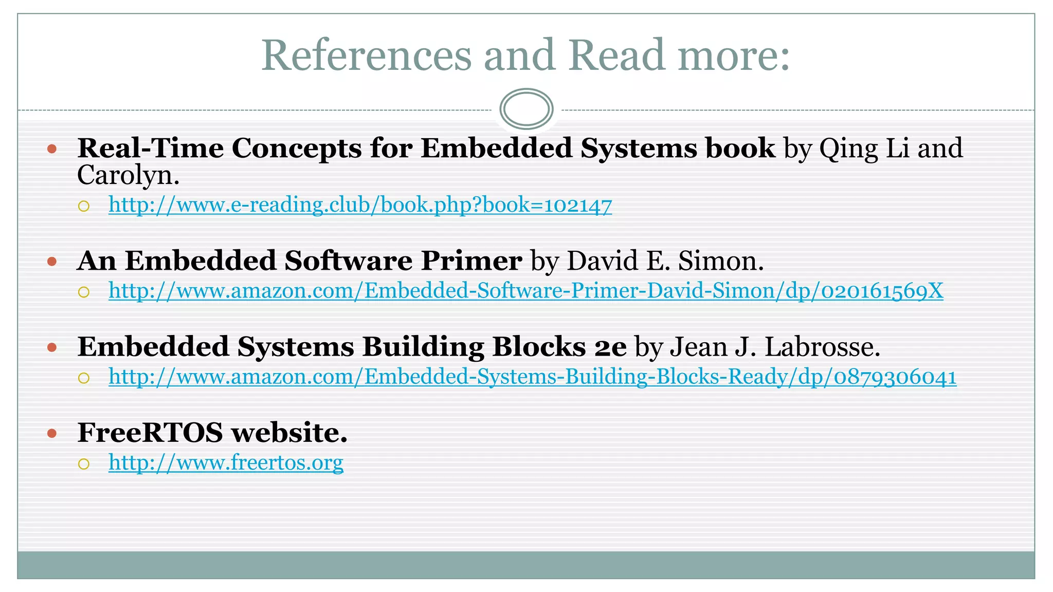 Real time operating systems (rtos) concepts 8 | PPTX